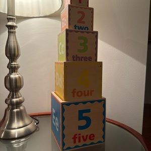 Hape | Toys | Hape Wooden Toy Blocks Stacking Numbers Shapes Letters ...